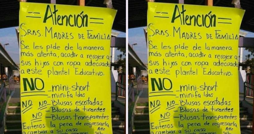 Escuela pide recoger a sus hijos “con ropa adecuada”; mujeres acusan de ...